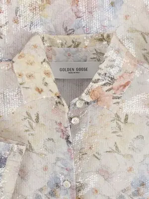 GOLDEN GOOSE Sequin Floral Print Shirt - Multi-color