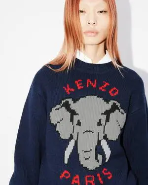 Kenzo Elephant Logo Wool Jumper