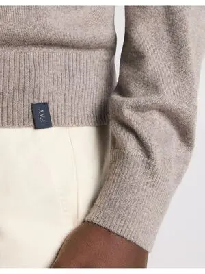 FAY Crew Neck Jumper - Light Brown