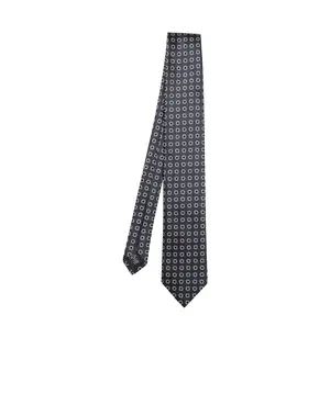 Zegna Embroidered Neck Tie - Blue
