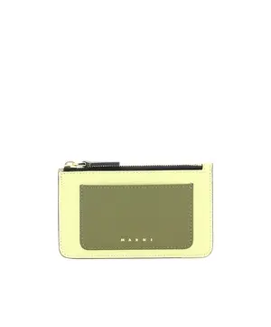 Marni Marni Saffiano Logo Printed Card Case Yellow