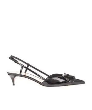 Valentino Garavani Vlogo Signature Slingback Pumps - Black