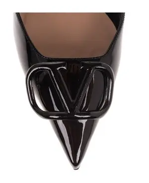 Valentino Garavani Vlogo Signature Slingback Pumps - Black