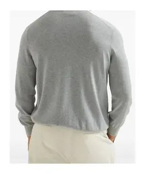Brunello Cucinelli Cotton Cardigan With Ribbed Details