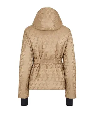 Fendi Ski Belted Monogrammed Jacket - Light Brown