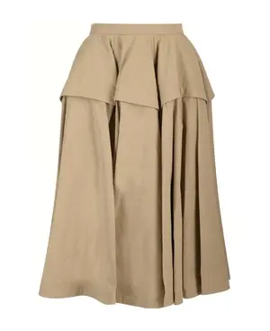 Bottega Veneta A-line Fold Skirt