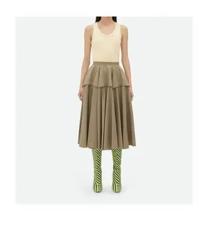 Bottega Veneta A-line Fold Skirt