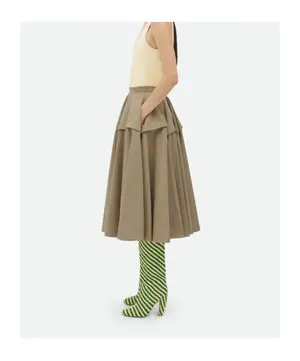 Bottega Veneta A-line Fold Skirt