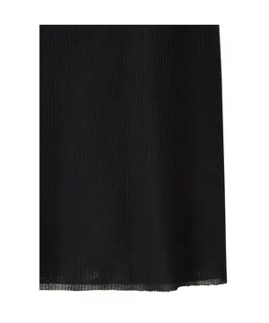 Khaite Fine-ribbed Midi Skirt With Raw Edge Hem