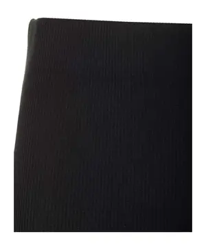 Khaite Fine-ribbed Midi Skirt With Raw Edge Hem
