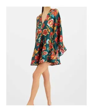 La DoubleJ Mini Magnifico Dress With Bell Sleeves And V-neck - Multicolor