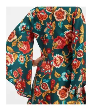 La DoubleJ Mini Magnifico Dress With Bell Sleeves And V-neck - Multicolor