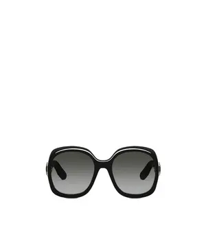 Dior Lady 95.22 R2i Round Frame Sunglasses - Black
