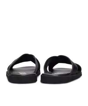 Hugo Boss Logo-print Leather Slides