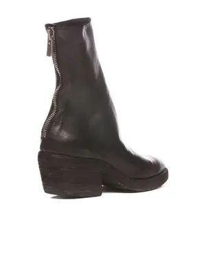 Guidi Pointed Toe Zip Up Ankle Boots