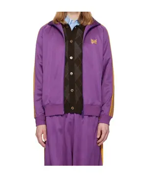 Needles Long-sleeved Jacket With Zip Front And Logo Detail - Purple