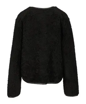 BLAZÉ MILANO Reversible Shearling Bolero Jacket - Brown