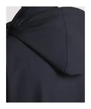 FAY Travel Stretch Jersey Coat With Zip And Snap Fastening