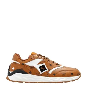 Mcm Skywander Leather Sneakers - Brown