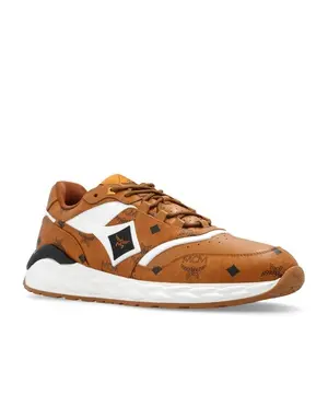 Mcm Skywander Leather Sneakers - Brown