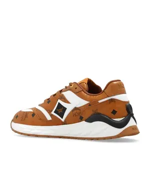 Mcm Skywander Leather Sneakers - Brown