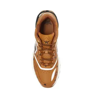 Mcm Skywander Leather Sneakers - Brown