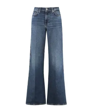 7 For All Mankind Lotta Wide-leg Jeans - Blue