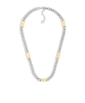Dior Chain-link Necklace With Cd Icon Logo - Silver And Gold