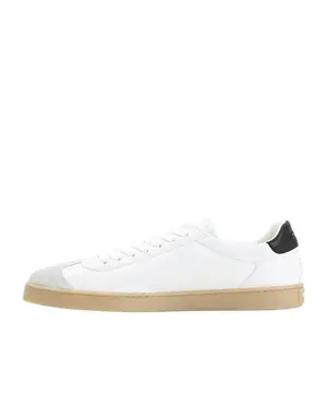 Prada Logo Plaque Lace-up Sneakers - White/black