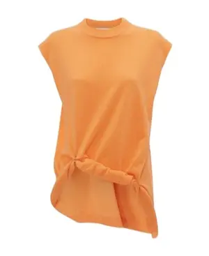 J.W.ANDERSON Knitted Ring-detail Top - Orange
