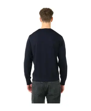 Dries Van Noten Dark Blue Logo Pullover