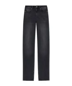 Versace Logo Patch Straight Leg Jeans