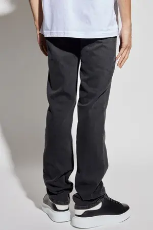 Versace Logo Patch Straight Leg Jeans