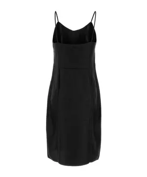 Prada V-neck Sleeveless Midi Dress