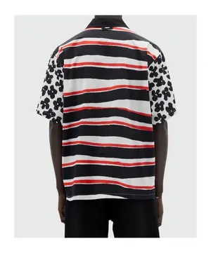 MSGM Mixed-print Poplin Shirt