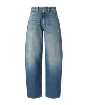 Pinko Wide Leg Distressed Jeans