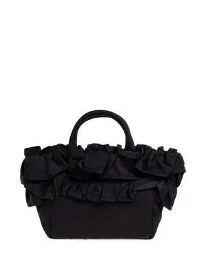 GANNI Ruffled Mini Shopper Bag - Black