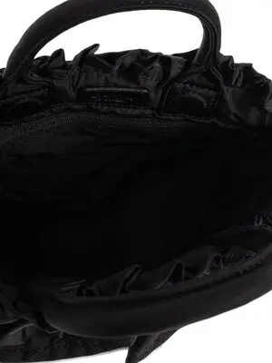 GANNI Ruffled Mini Shopper Bag - Black