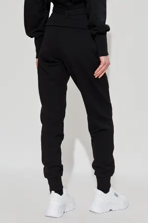 Versace Logo Plaque Drawstring Joggers