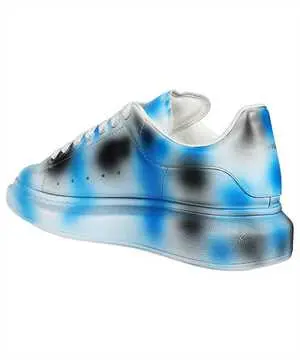 Alexander McQueen Logo Spray Paint Sneakers - Blue