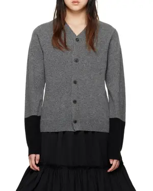 Comme Des Garçons Long Sleeve Button-down Cardigan