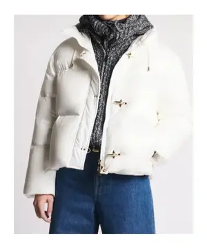 FAY Hooded Down Jacket With Drawstring And Concealed Zip - White