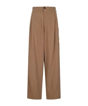 DARKPARK Phebe Wide-leg Chain Detail Trousers - Brown