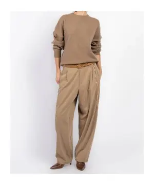 DARKPARK Phebe Wide-leg Chain Detail Trousers - Brown