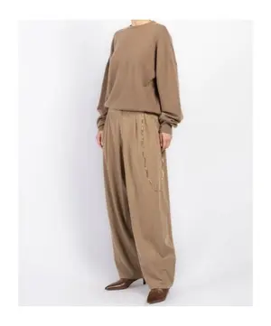 DARKPARK Phebe Wide-leg Chain Detail Trousers - Brown