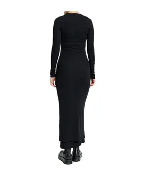 JIL SANDER Double Layered Long Sleeve Dress
