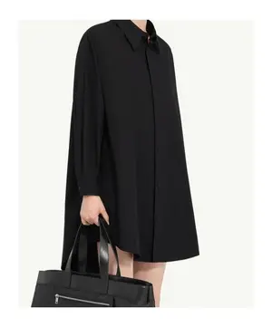 MAISON MARGIELA Shirt Dress With Contrasting Stitching And Patch Detail
