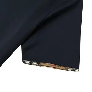 Burberry Check Trim Cotton T-shirt - Black