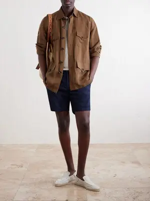 Onia Straight-leg Cotton-blend Shorts