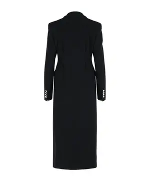 Alessandra Rich Jewel Buttoned Long Sleeve Coat